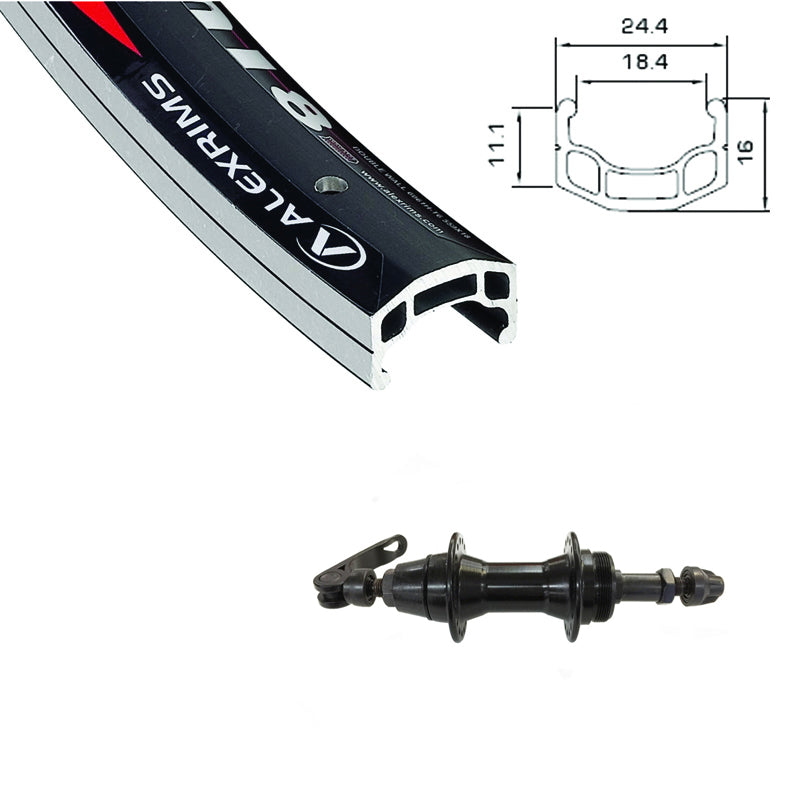 Damco Alexrims DM18 700C Rim Brake Rear Wheel – Full Cycle