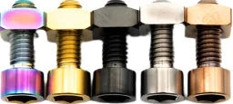 Better Bolts Fox Axle Titanium Pinch Bolt and Square Nut, 38 & 36, Oil ...